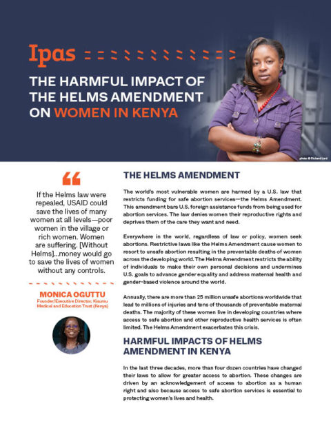 The Harmful Impact of the Helms Amendment on Women in Kenya - Ipas