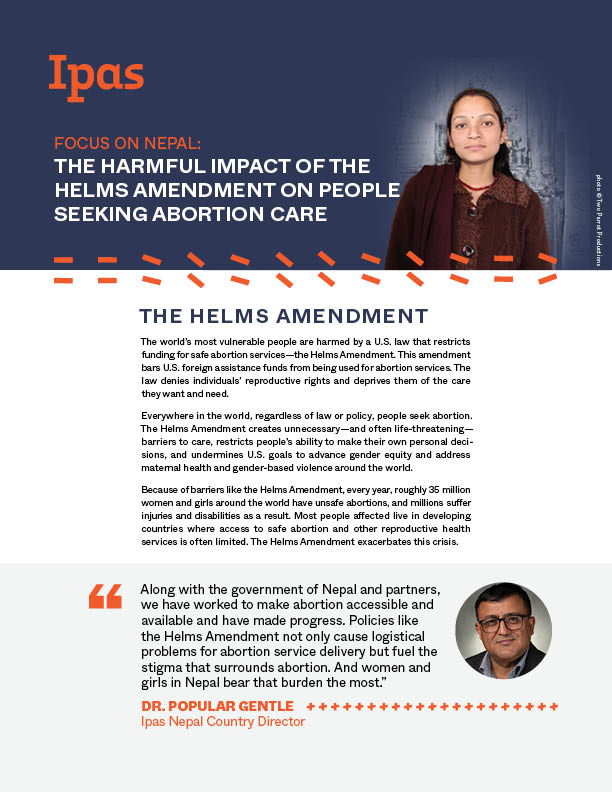 Focus on Nepal: The Harmful Impact of the Helms Amendment on People ...
