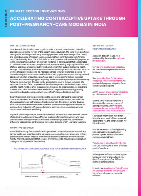 Accelerating Contraceptive Uptake Through Post-Pregnancy-Care Models in ...